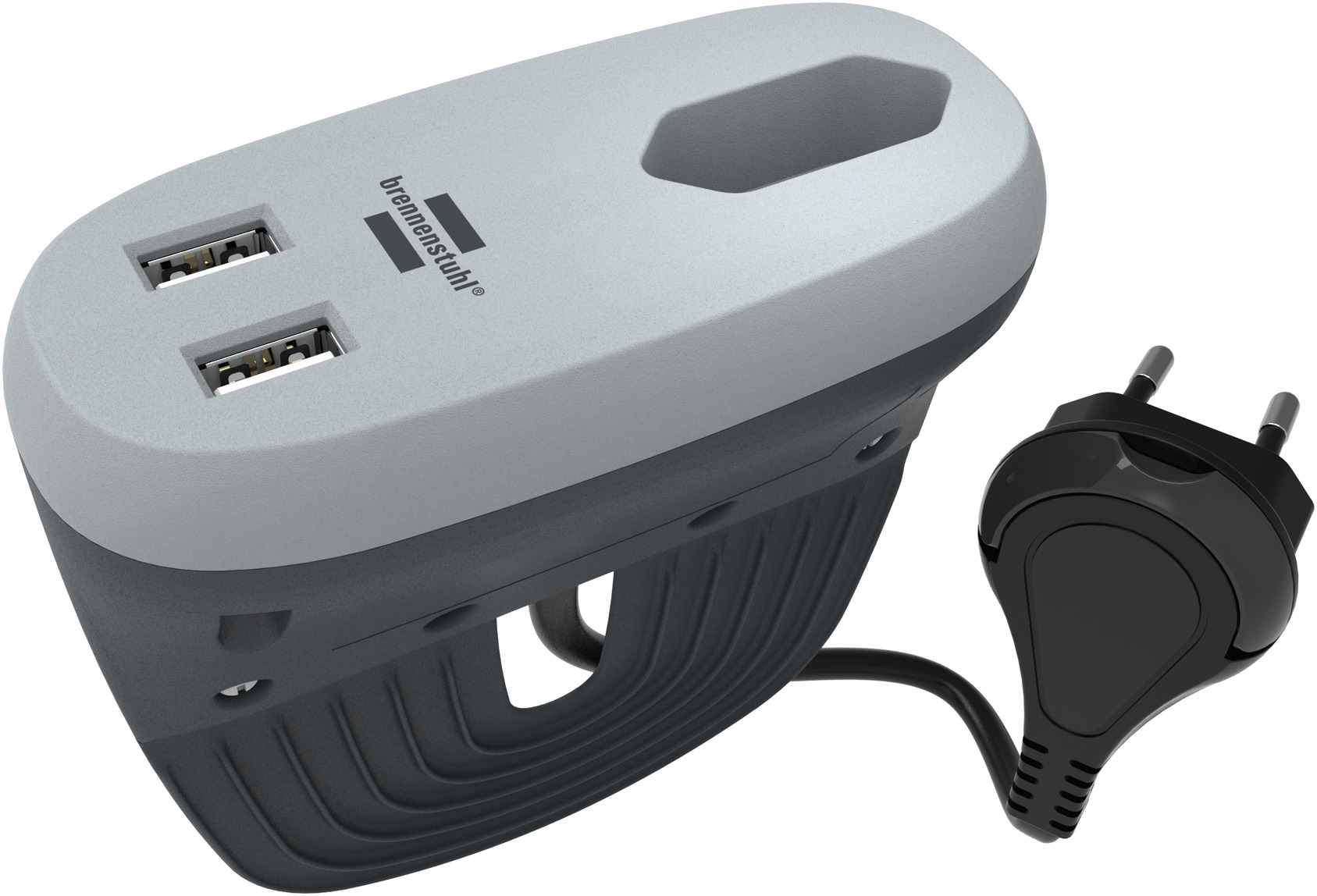 Toma de sofá brennenstuhl®estilo con función de carga 1xEuro-socket y 2xUSB-Charger antracita ...