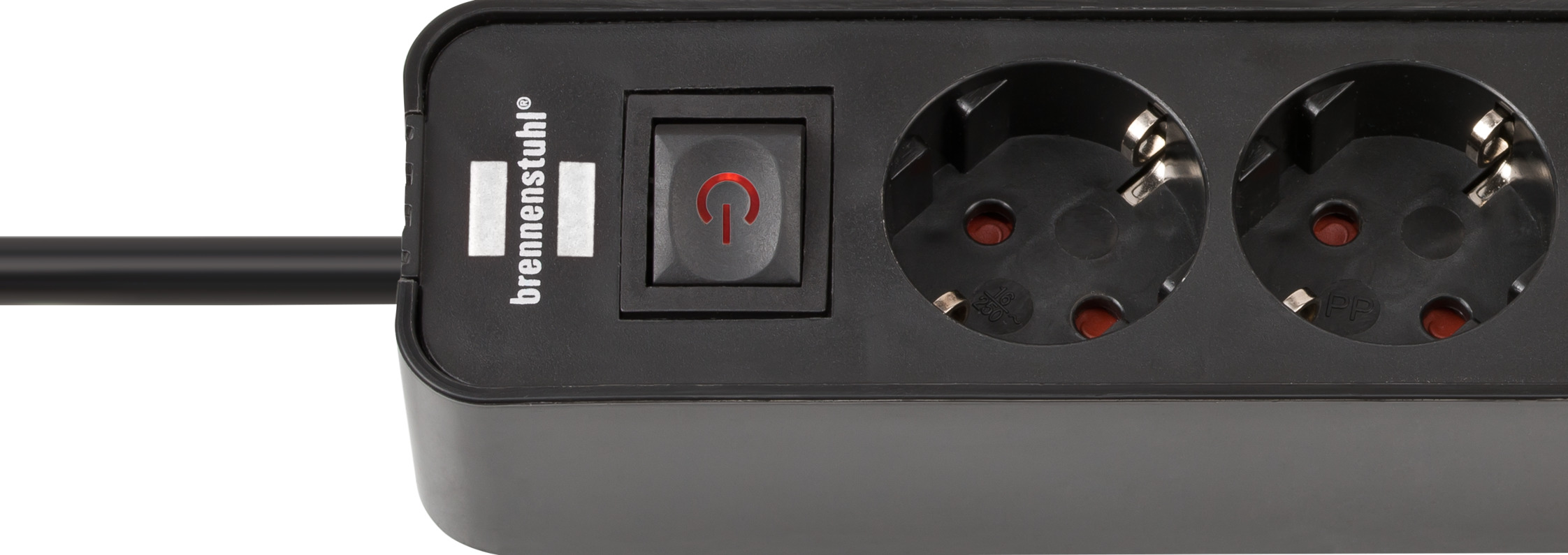 Regleta de enchufes Ecolor con 2 tomas de carga USB C 4 tomas negro 1,5m H05VV-F3G1.5 ...